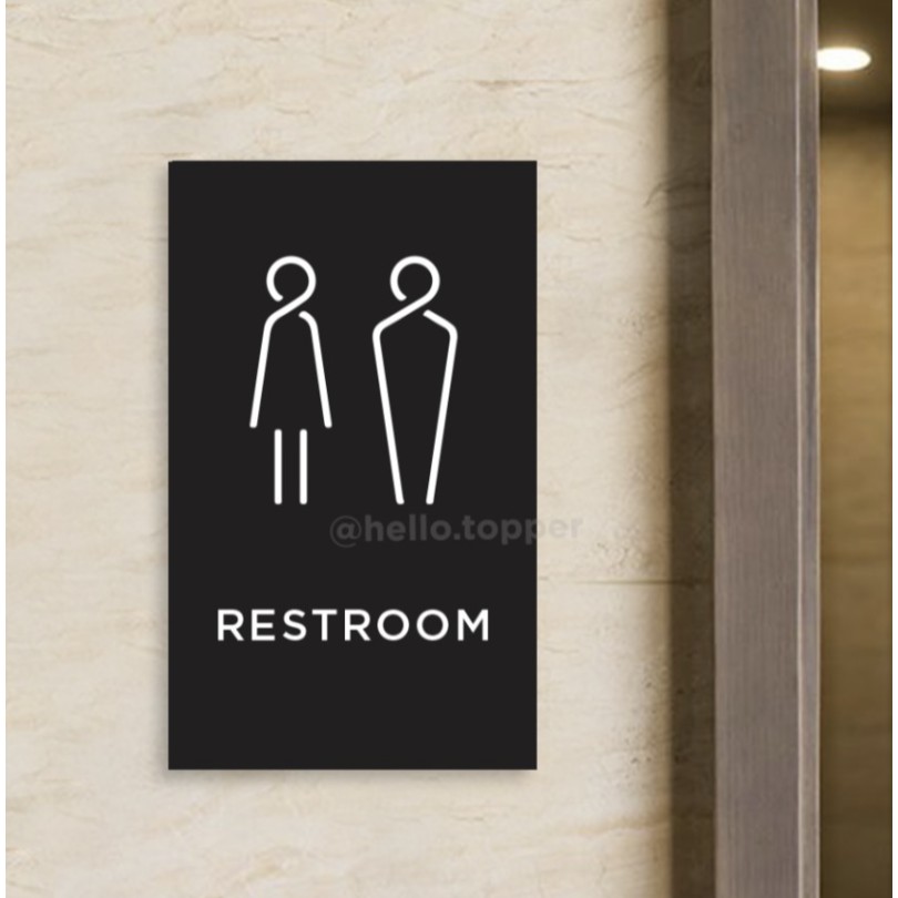 Jual Toilet Sign Acrylic Modern 15x25 | Sign Board Acrylic | Papan Sign ...