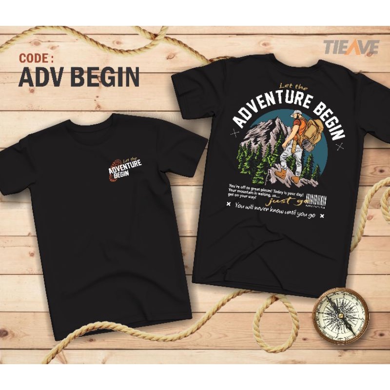 Jual Kaos Pendaki Gunung Adventure Begin Tieave Limited Design Original ...