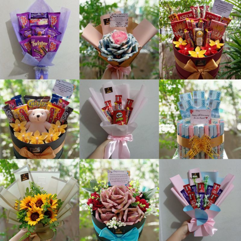 Jual Link Pesanan Custom / Bunga Buket Bouquet Wisuda / Ulang Tahun ...
