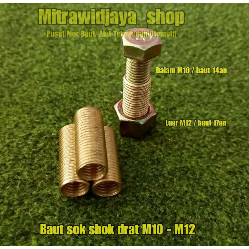 Jual Baut SOK drat M10-M12 baut SHOK SHOCK DOL SLEK pengganti lubang baut aus rusak baut ulir ...