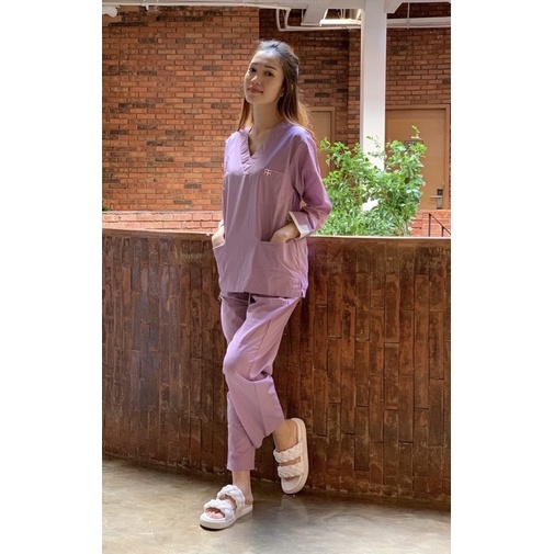 Jual Doctor’s Scrub/ Scrub Dokter, Perawat Long Sleeve Medicaux (Lengan ...