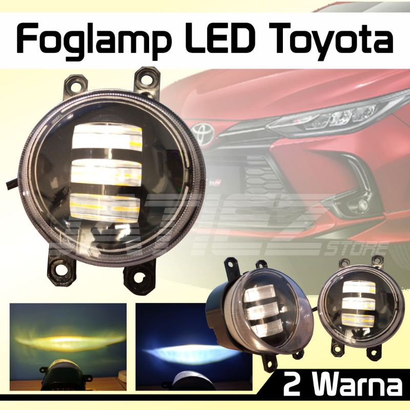 Jual Lampu LED Foglamp Toyota Avanza Innova Reborn Fortuner 2 Warna ...