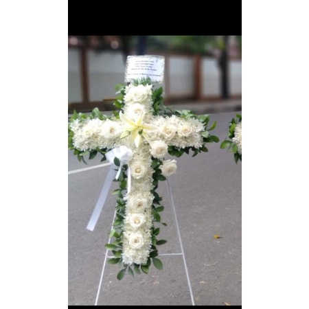 Jual Karangan Bunga Salib | Krans Salib | Bunga Salib | Bunga Peti ...