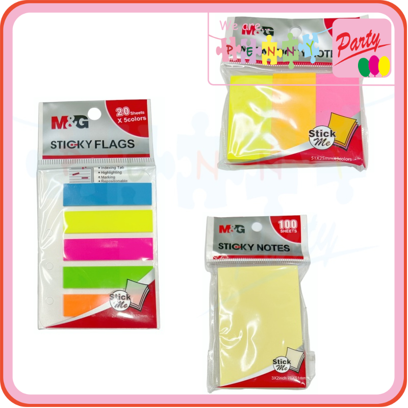 Jual Sticky Notes / Flags M&G Berbagai Ukuran dan Warna Kertas Memo ...
