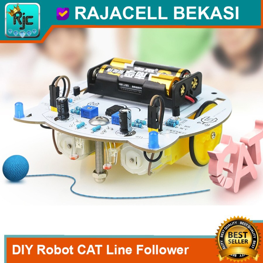 Jual DIY Robot CAT Line Follower Smart Car Line Tracking Robot Kucing ...