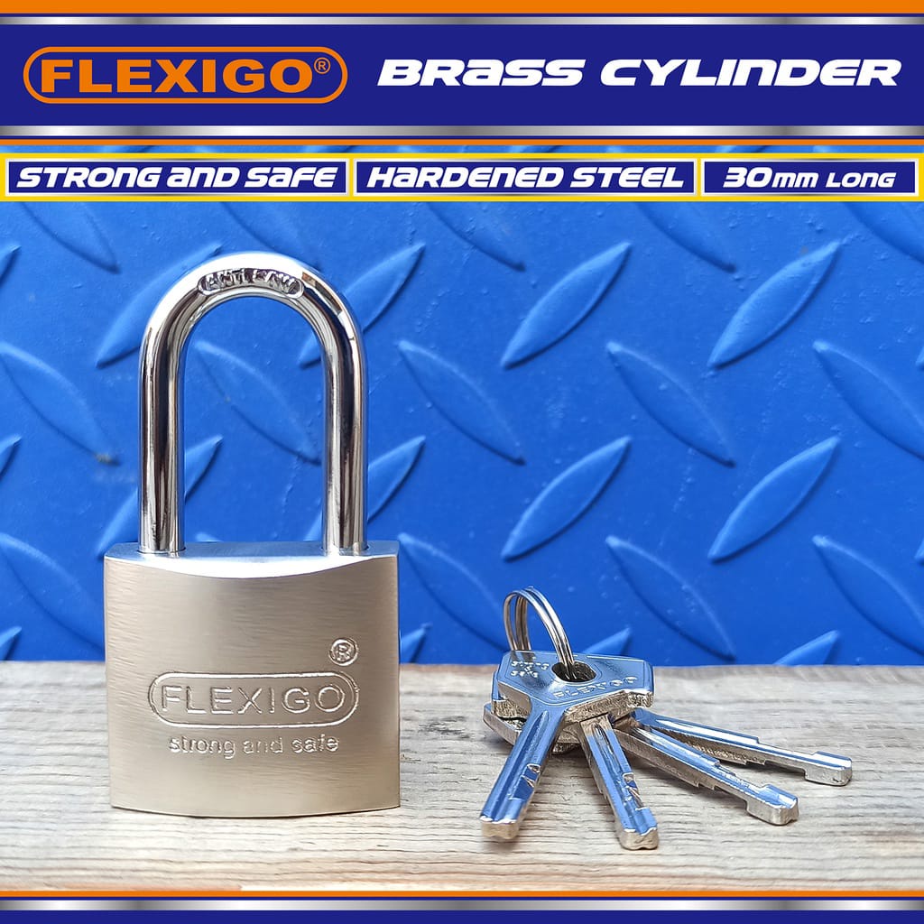 Jual Gembok Flexigo Brass Silinder Kuningan 30 MM Anti Cairan Setan ...