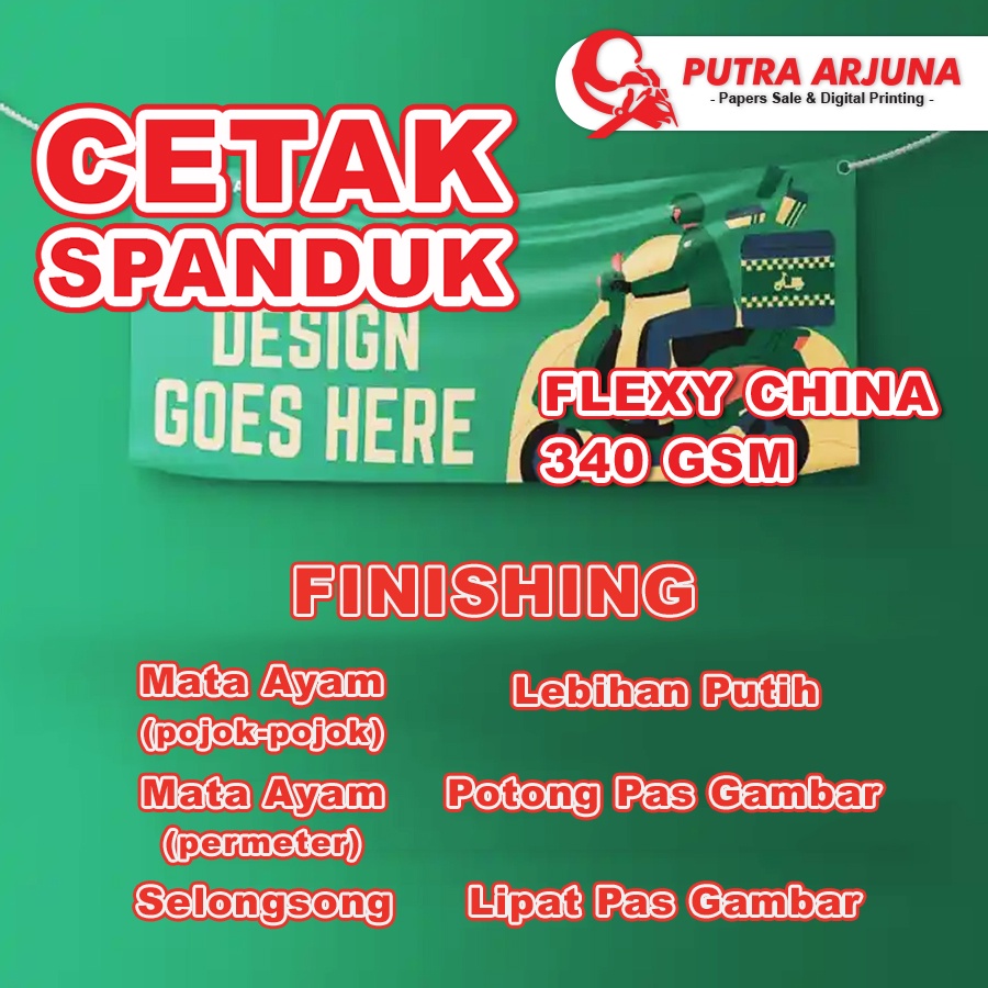 Jual CETAK SPANDUK / BANNER MURAH - FLEXY CHINA 340 GSM | Shopee Indonesia