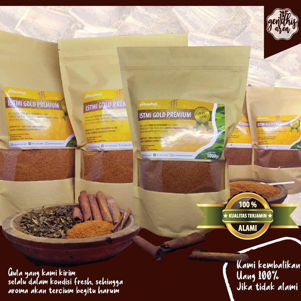 Jual Gula Aren Semut Asli 1 kg Organik Kualitas Export / Gula sehat ...