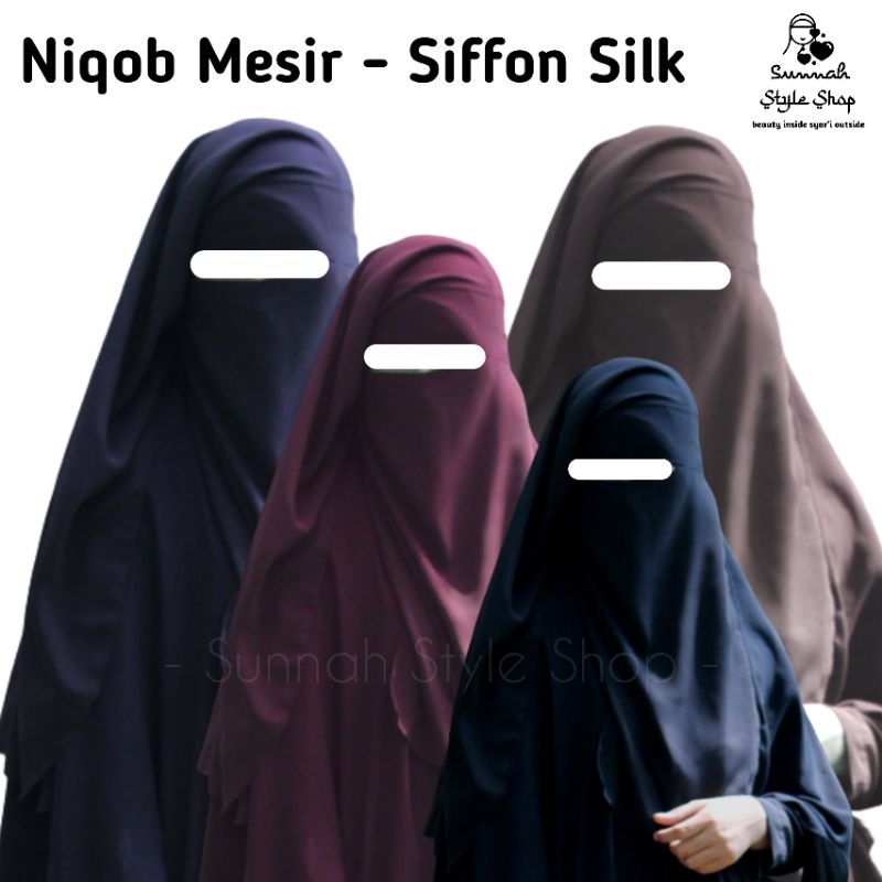 Jual CADAR MESIR / NIQOB MESIR SIFFON SILK DUA LAYER / NIQOB YAMAN ...