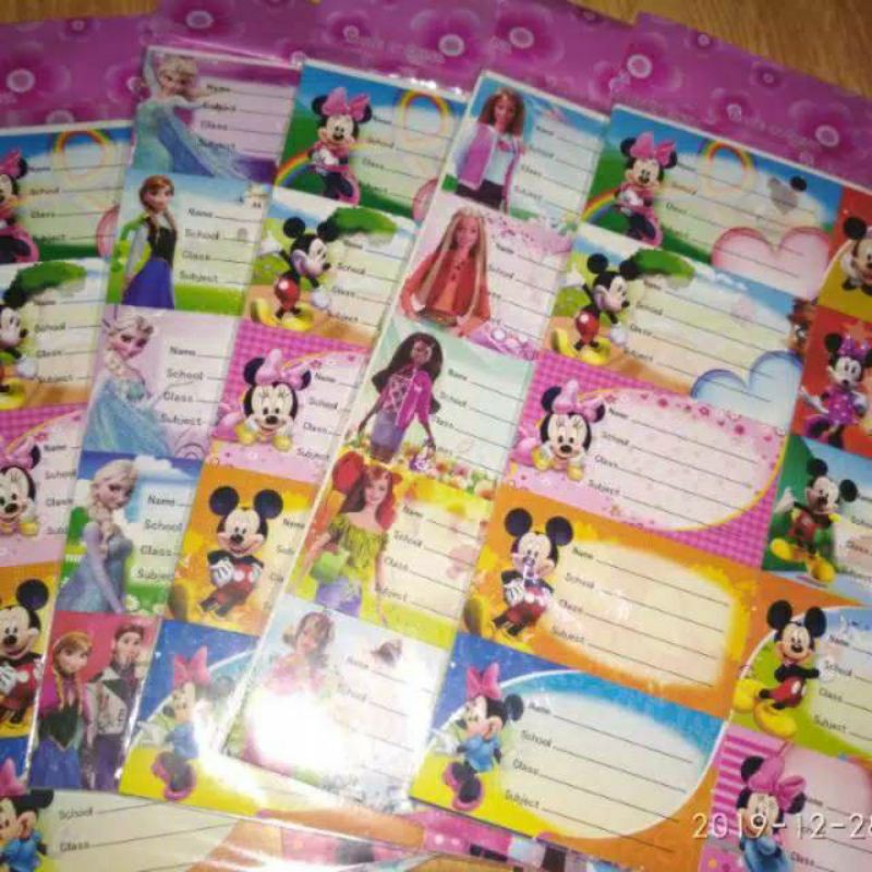 Jual Stiker Nama / Label Nama Lucu Karakter Disney, Barbie, Nemo ...