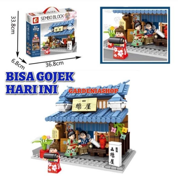 Jual BRICK SEMBO 601084 JAPANESSE STALL CITY STREET BLOCK | Shopee Indonesia