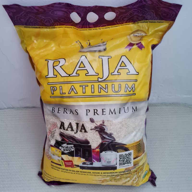 Jual Beras Raja Platinum 5kg Indonesia|Shopee Indonesia