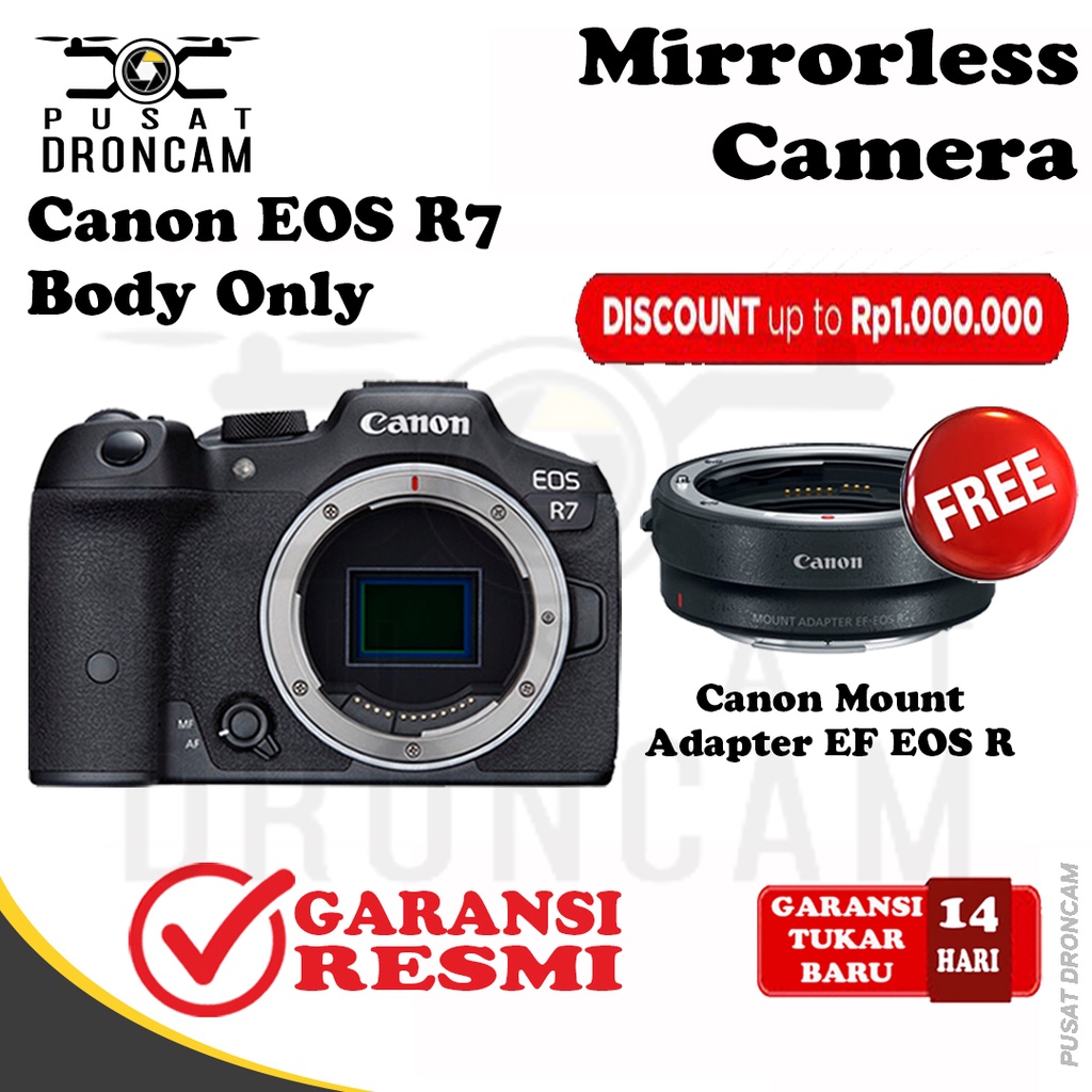 Jual Canon EOS R7 Body Only Mirrorless Camera EOS R 7 BO - Original ...
