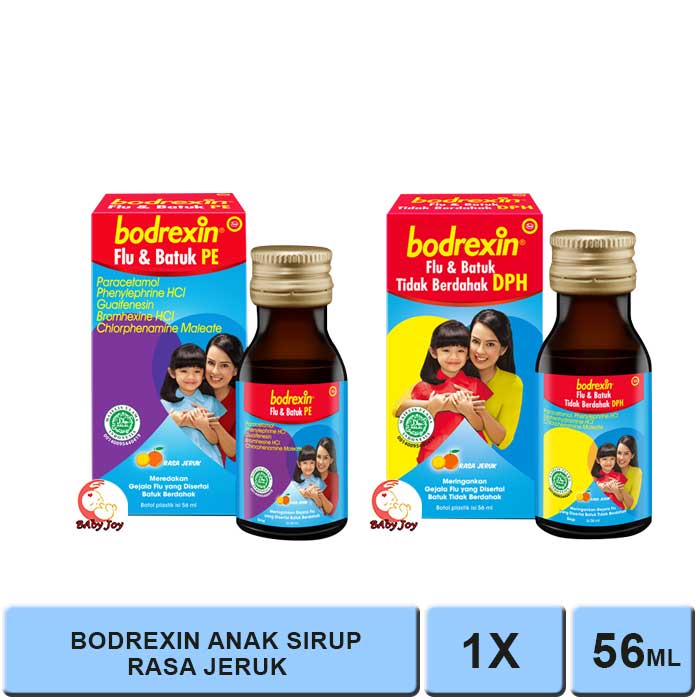 Jual BJOY. BODREXIN SIRUP OBAT FLU DAN BATUK ANAK 56 ML | Shopee Indonesia