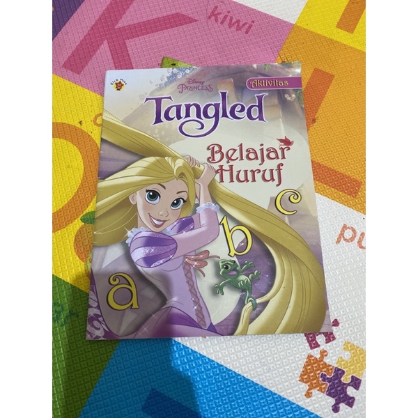 Jual buku aktivitas anak disney tangled belajar huruf | Shopee Indonesia