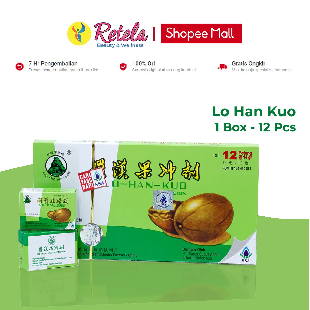 Lo Han Kuo Infusion Obat Herbal Pereda Panas Dalam - Isi 12 Pcs ...