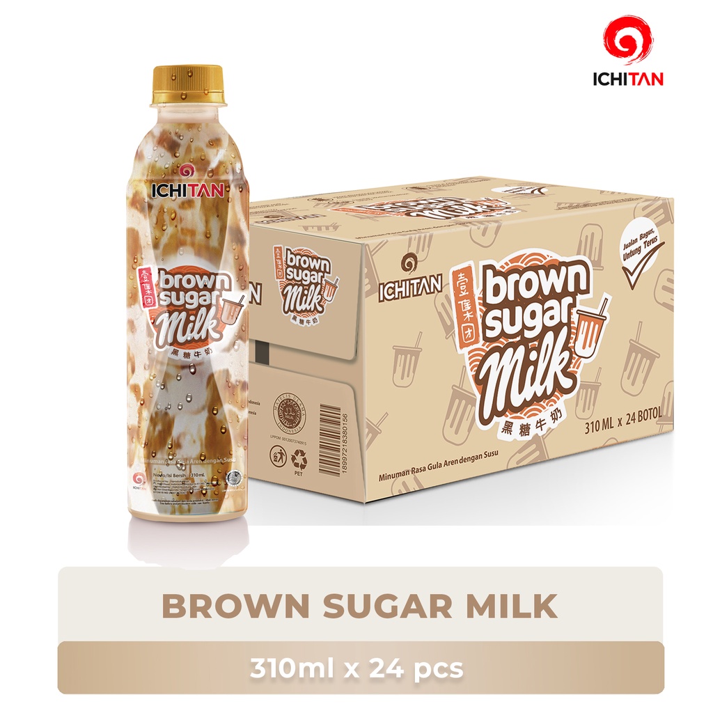 Jual Ichitan Brown Sugar Milk 1 Kardus Isi 24 Botol @310ml | Shopee Indonesia