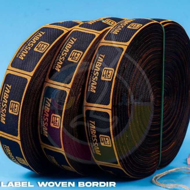Jual 3x6cm label woven damask, label rajut, label tenun, merek, label ...