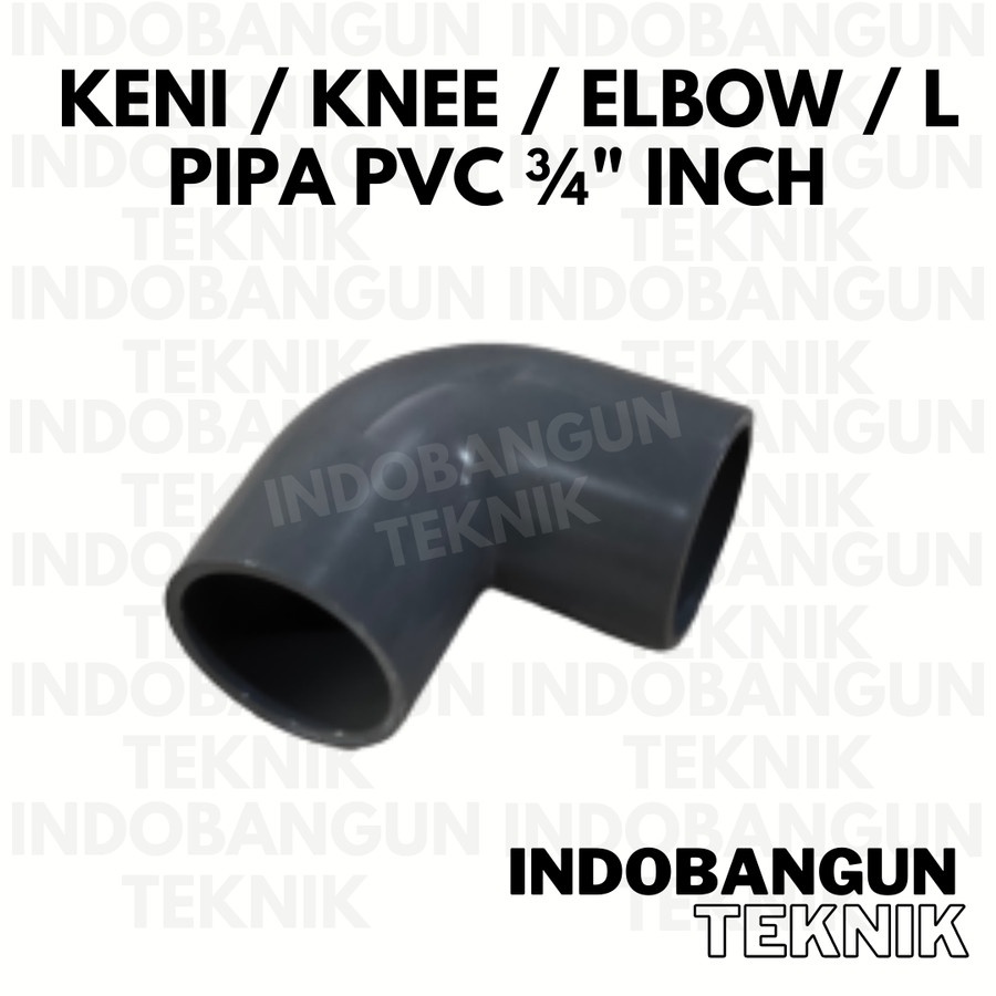 Jual Keni Elbow L Knee Polos Pipa PVC Fitting Pipa 3/4" Inch | Shopee ...