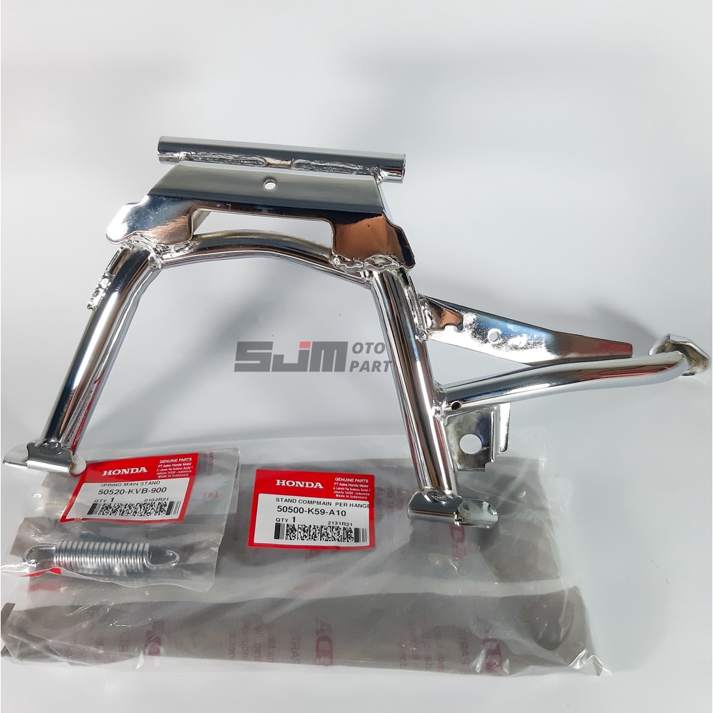 Jual Standar Tengah 2 Chrome + Per Vario 125 / Vario 150 Old New Original Honda | Shopee Indonesia