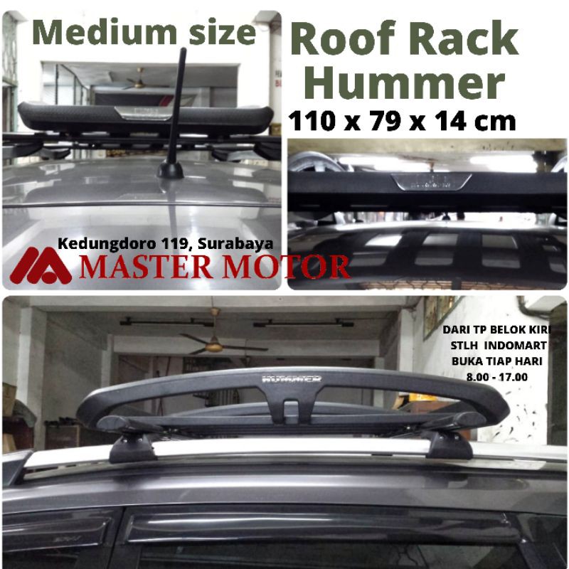 Jual Rak Mobil Hummer Foxco Hitam MEDIUM/LARGE Roofrack Rack Rush ...