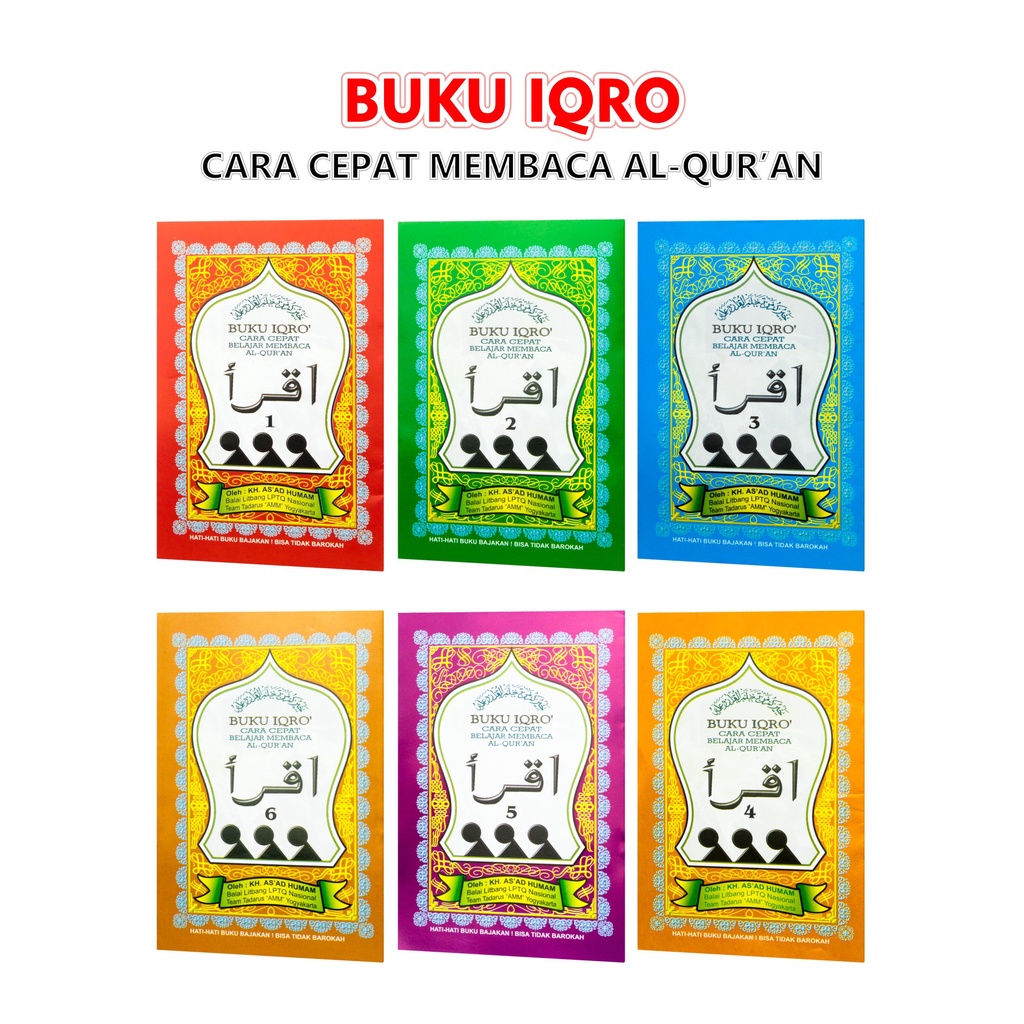 Jual Buku Iqro Anak Iqra Balita Satuan Jilid 1 2 3 4 5 6 Ukuran Kecil ...