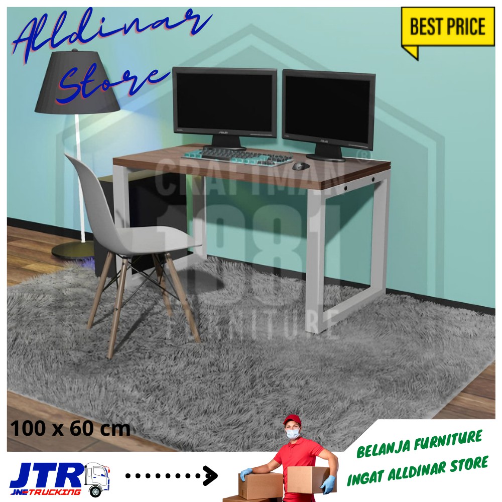 Jual Office Table Meja Laptop Gaming Murah 100x60x70 Work Table Meja ...