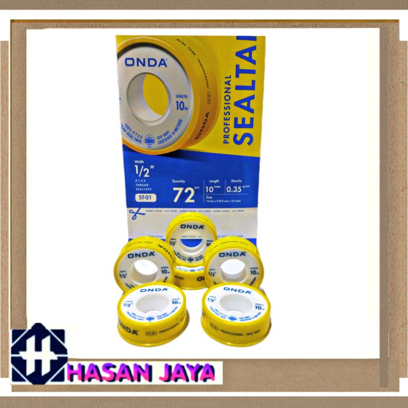 Jual SEAL TAPE ONDA ST 01 1/2" inch 10M / Sealtape Siltip Selotip 10 ...