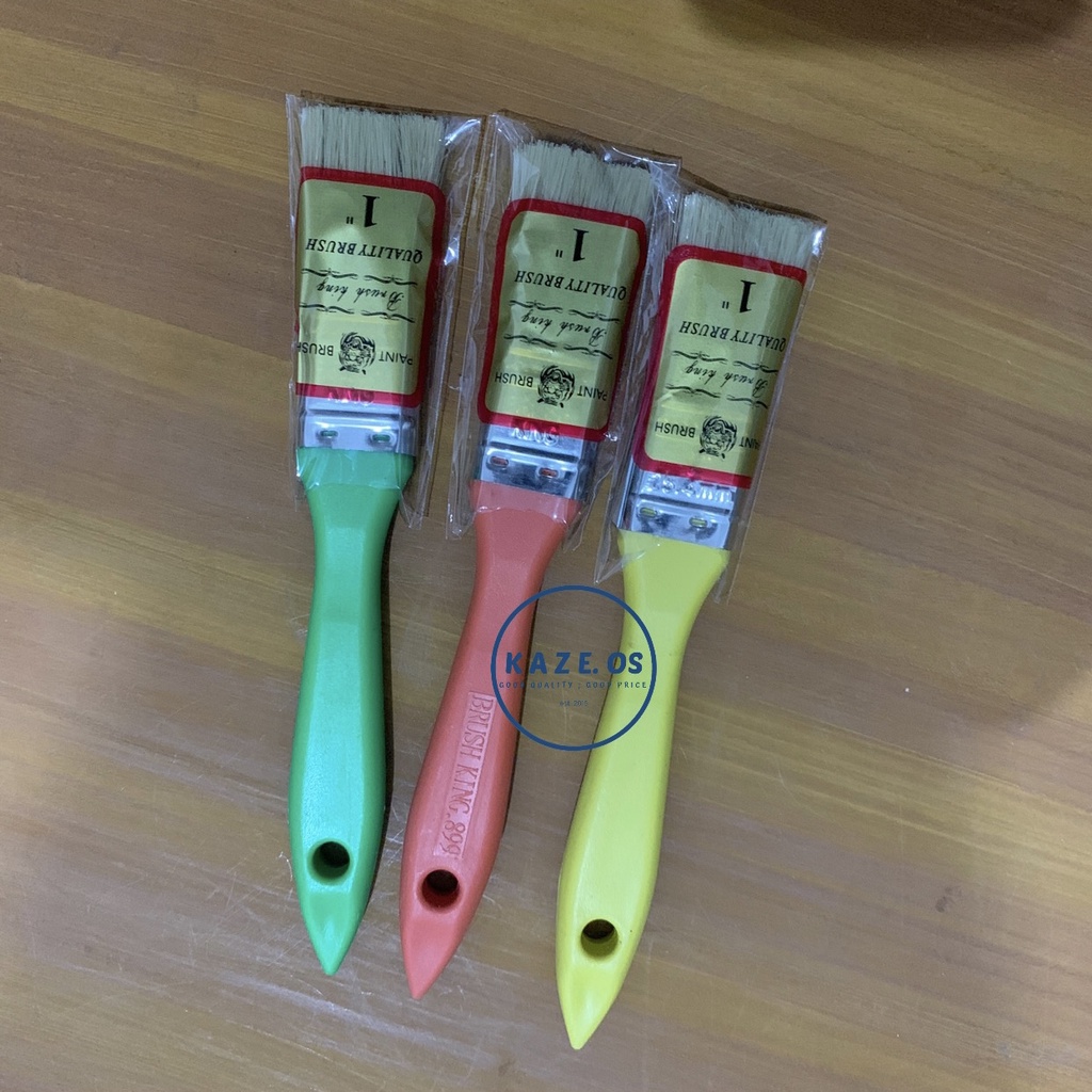 Jual KUAS CAT BRUSH KING 1" , 1 1/2" , 2" , 2 1/2" , 3" , 4" INCH TERMURAH GAGANG FIBER PVC ...