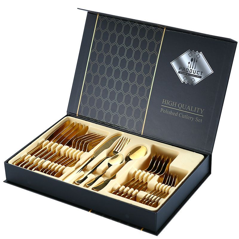Jual r3w Royal Cutlery Set Perlengkapan Makan Sendok Garpu Pisau 24PCS Sendok Sultan set ...