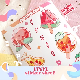 Jual Fruity Boba Sticker Sheet Sticker Aesthetic for Deco and Bullet ...