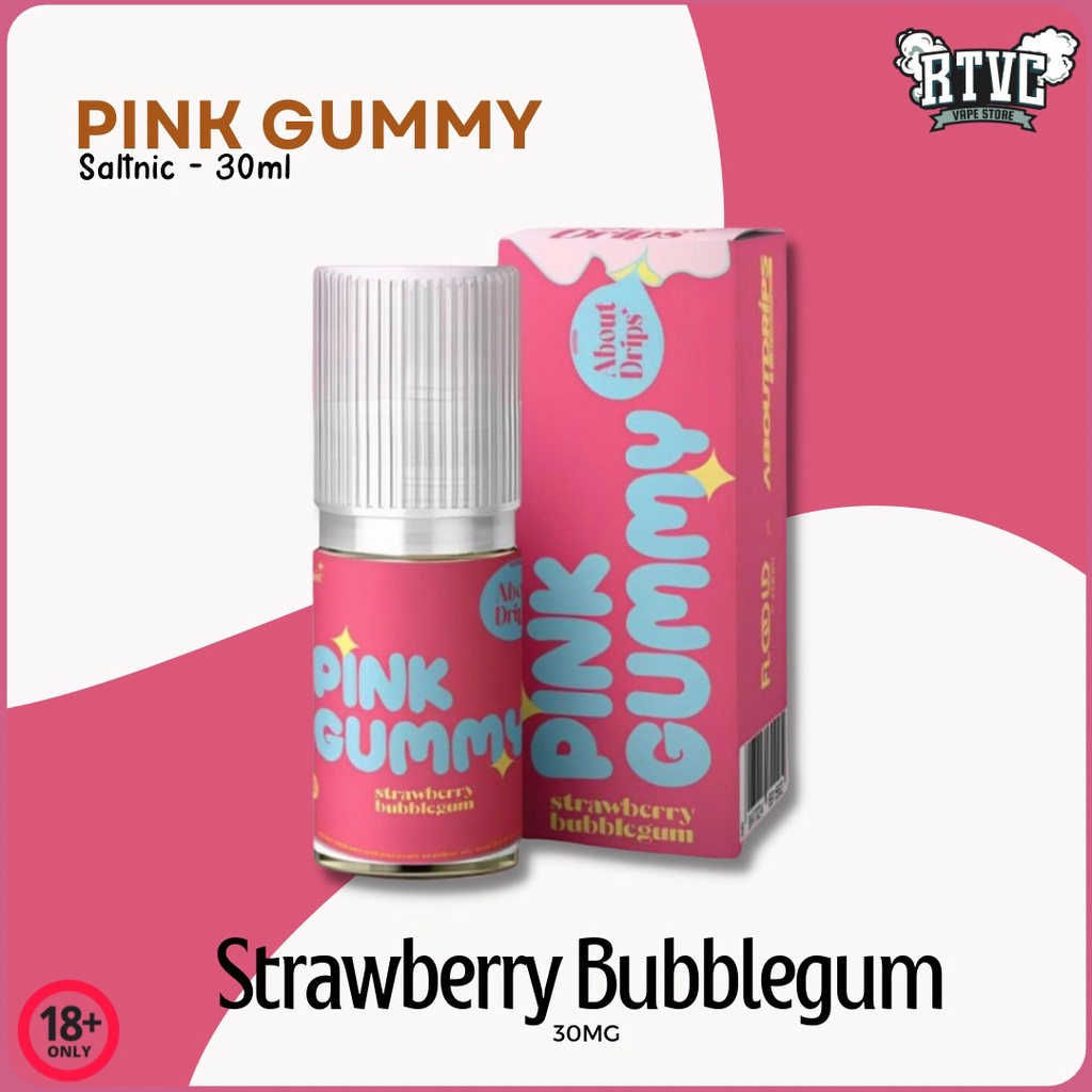 Jual PINK GUMMY Strawberry Bubblegum 30ml 30mg by FOOM Liquid Saltnic ...