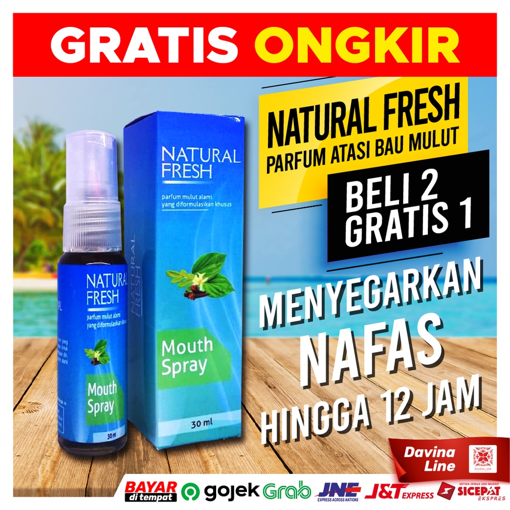 Jual Mouth Spray Pewangi Penyegar Parfum Mulut Natural Fresh Obat Bau ...
