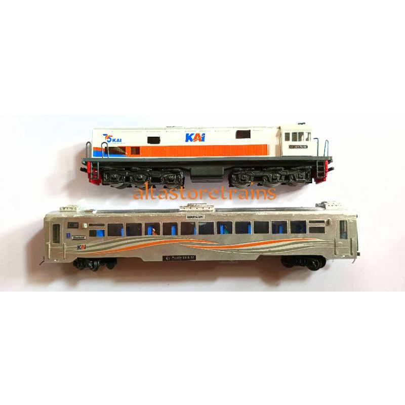 Jual Miniatur Kereta api Lokomotif Dan gerbong penumpang | Shopee Indonesia