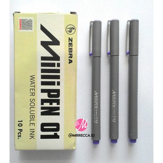 Jual PULPEN ZEBRA MILLIPEN 0.1 MM COLOURS WARNA-WARNI | Shopee Indonesia