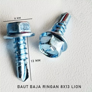 Jual 1 dus Baut Baja Ringan Skrup Roofing atap Galvalum 8x13 1000pcs ...