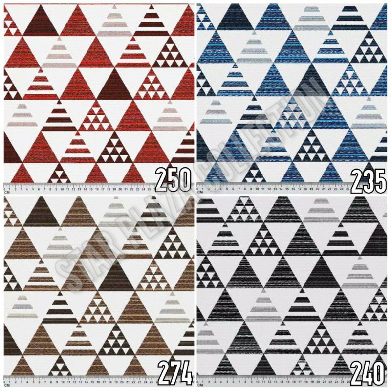 Jual Bahan Kain Meubel Hikaron Motif Segi Tiga Abstrak - Hiro (Sofa ...