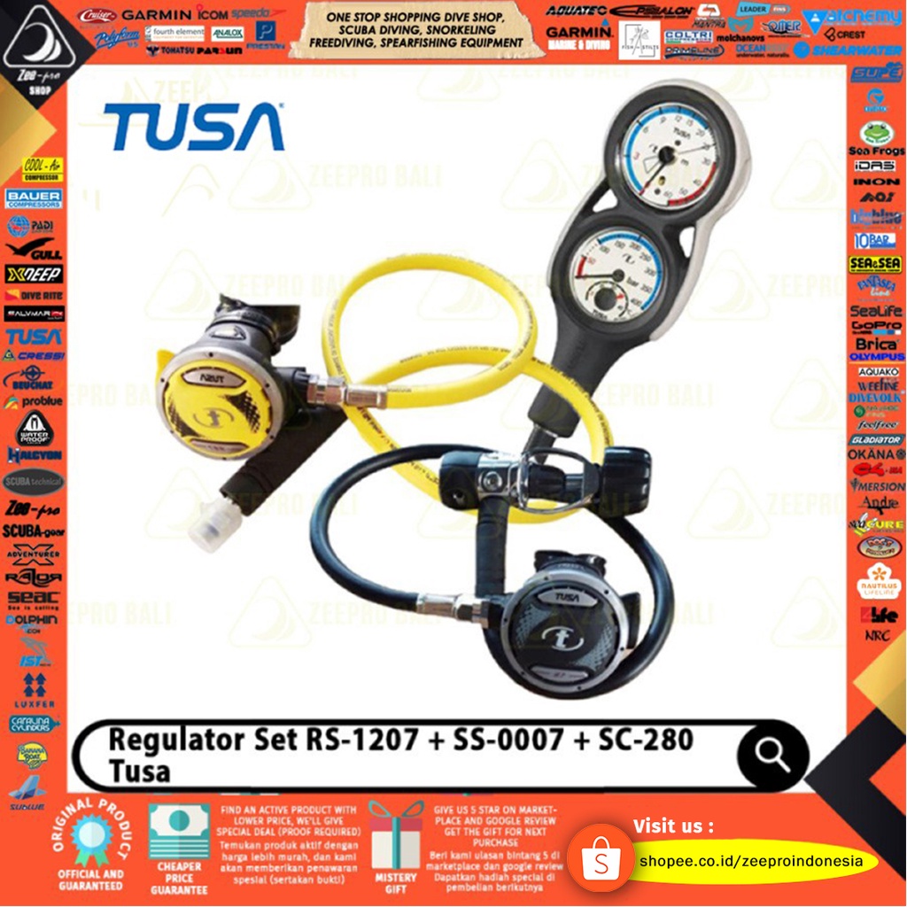 Jual Regulator Set Tusa RS-1207 Scuba Diving Set Alat Selam Spare Part Dive | Shopee Indonesia