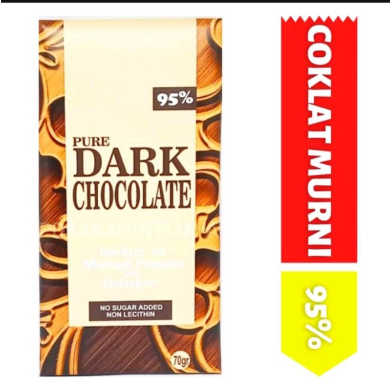 Jual dark chocolate - pure no sugar added 70gr | Shopee Indonesia