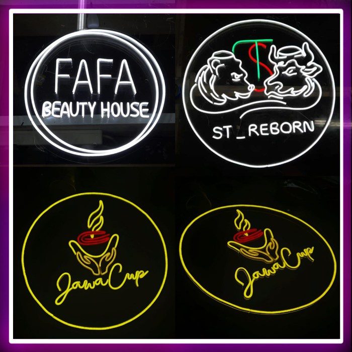 Jual Logo Sign NEON FLEX LED Nyala Free Adaptor | Shopee Indonesia