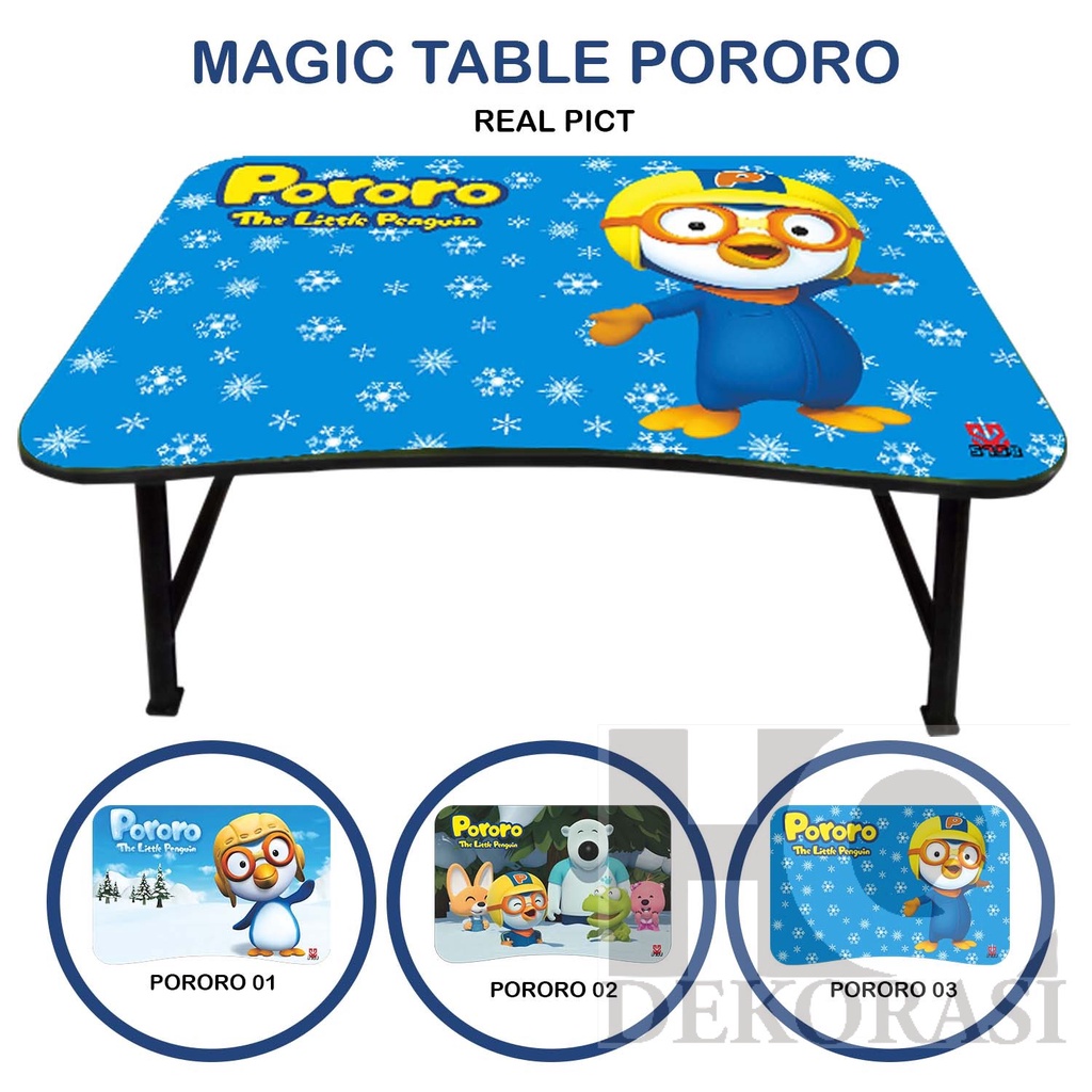 Jual MAGIC TABLE MEJA LIPAT KARAKTER PORORO | Shopee Indonesia