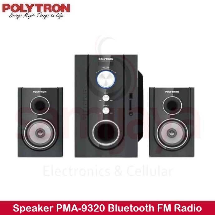 Jual MULTIMEDIA SPEAKER POLYTRON PMA-9320 9320 FM RADIO - BLACK ...