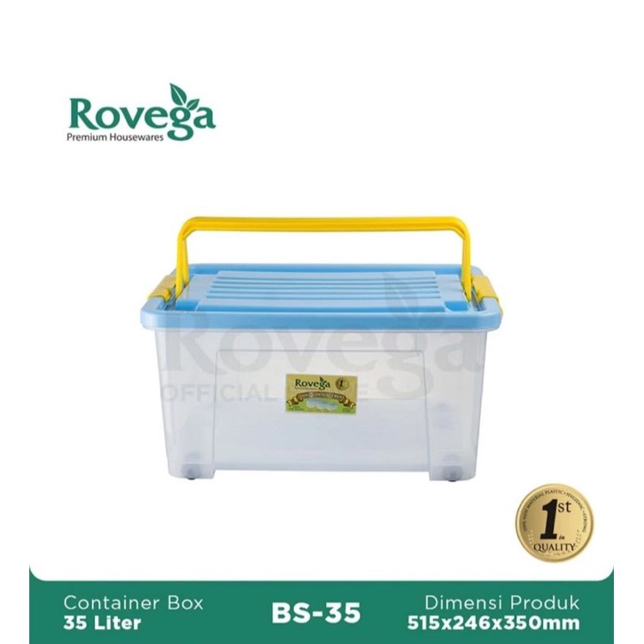 Jual ROVEGA Container Box 35 Liter BS-35 BL 2 - Biru KOTAK CONTAINER BOX PENYIMPANAN WADAH ...