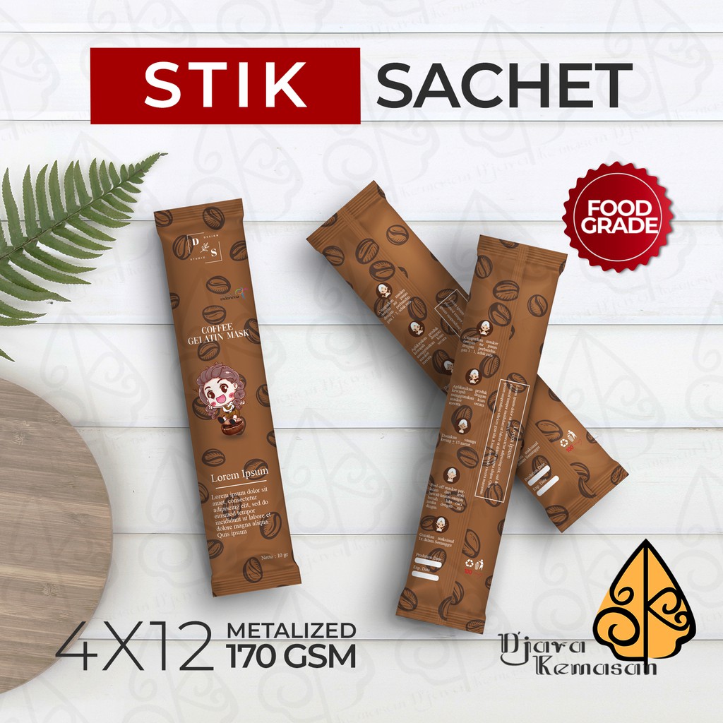 Jual Kemasan Stik Sachet Branding | Cetak Kemasan Custom | 4x12 CM ...