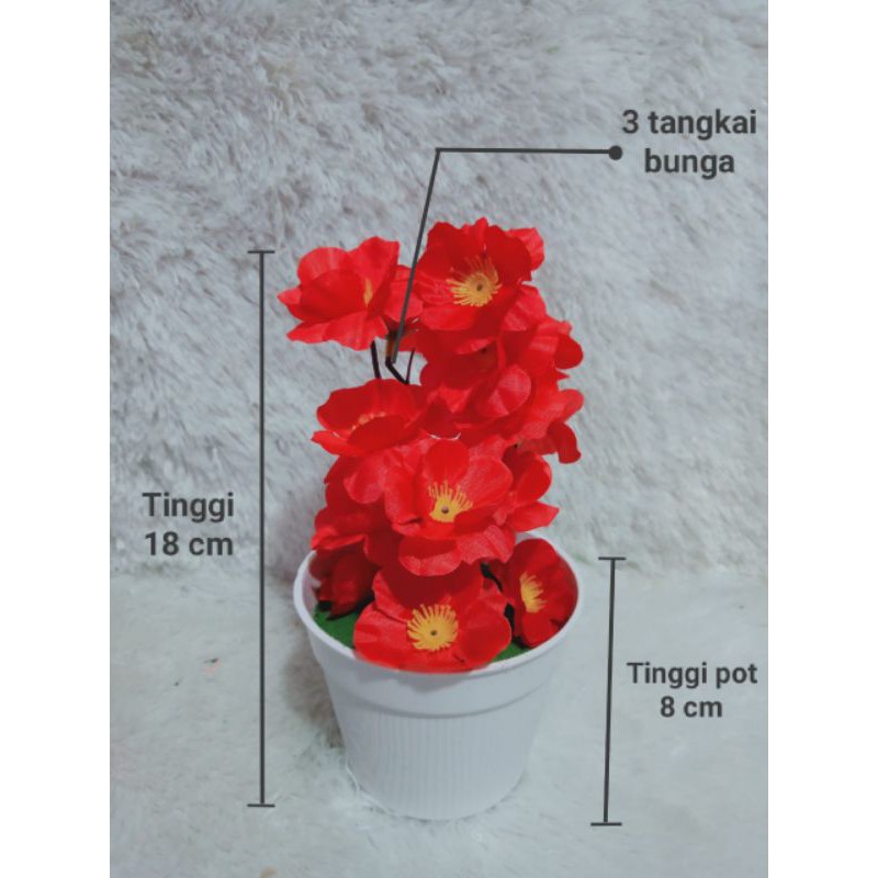 Jual rangkaian bunga sakura artificial murah, bunga meja, bunga sudut ...