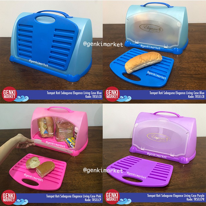 Tempat Roti Tawar / Penyimpanan Makanan Kue Roti Bonus Nampan Alas ...
