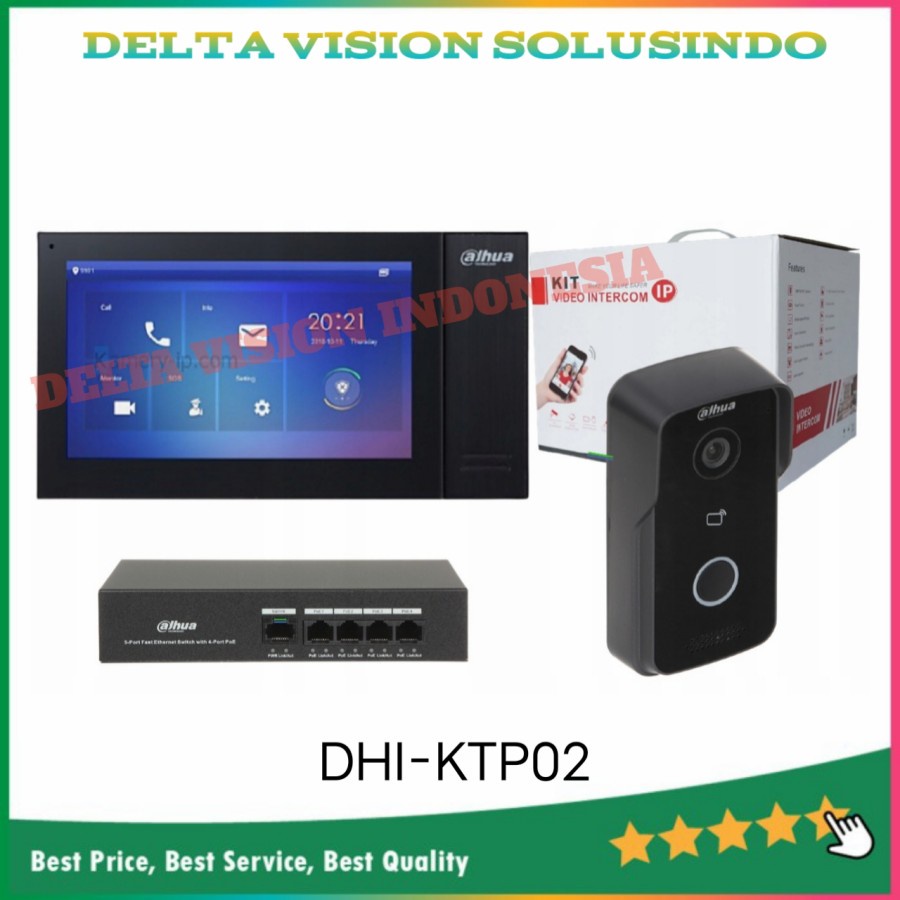 Jual DAHUA KTP02 Video Door Phone Intercom Villa Rumah IP Camera PoE 7 ...