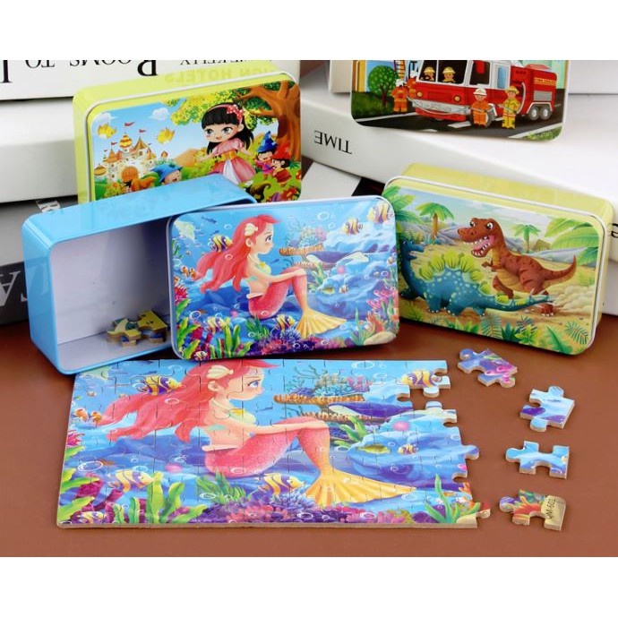Jual Jigsaw Puzzle dengan Kaleng Penyimpanan (60 keping) | Shopee Indonesia
