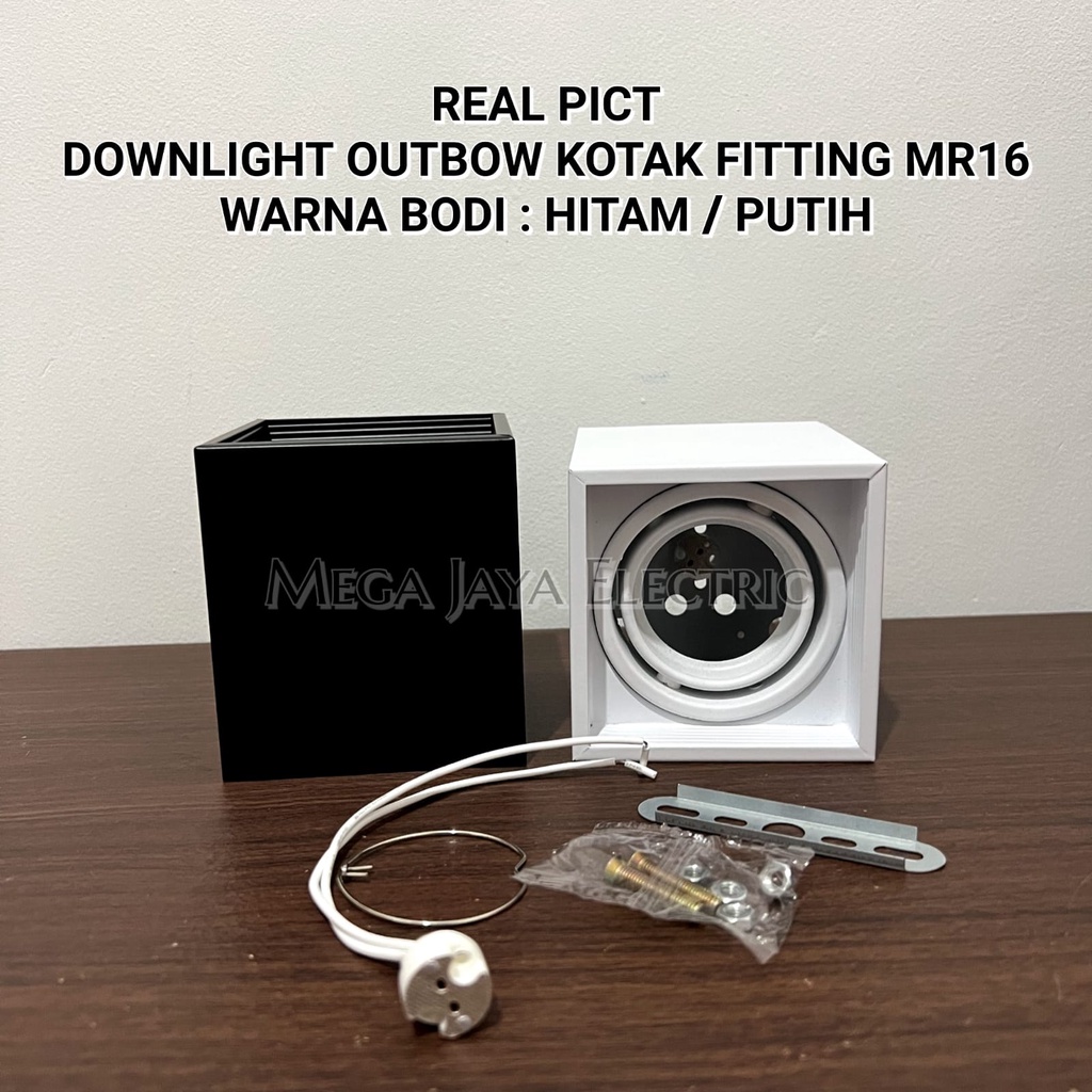 Jual DOWNLIGHT OUTBOW KOTAK FITTING MR16 / LAMPU PLAFON TEMPEL TERAS ...