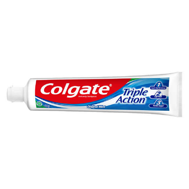 Jual Colgate Triple Action Toothpaste 180g - Pasta Gigi Indonesia ...